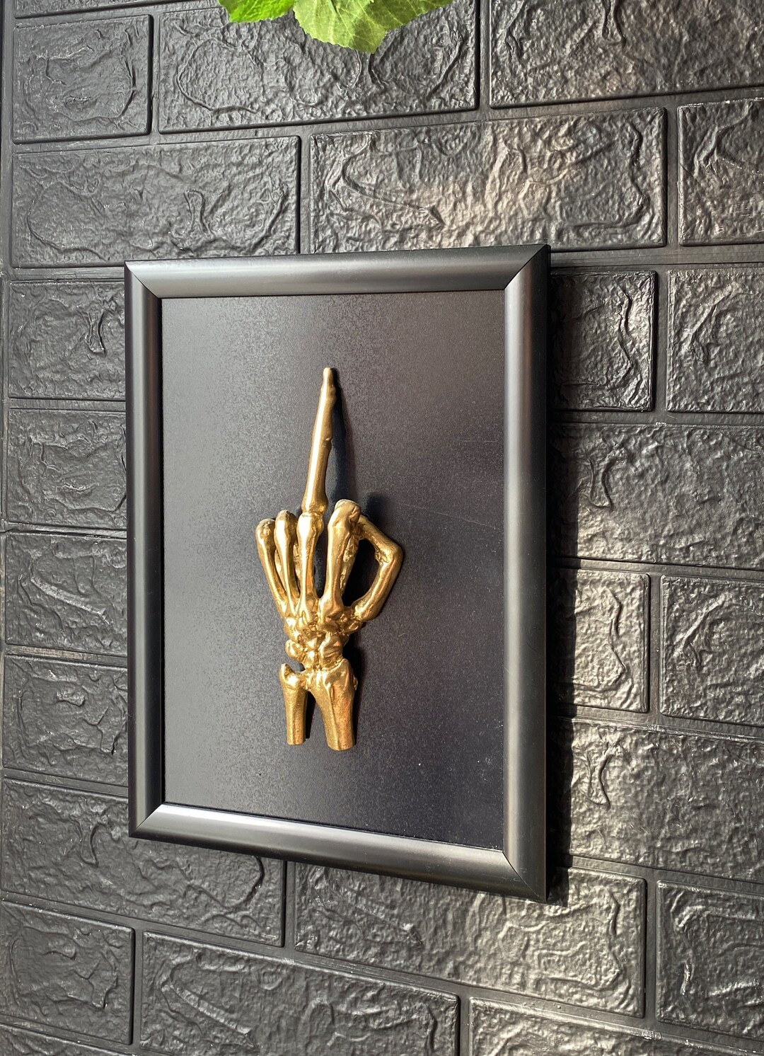Middle Finger Wall Frame, Gallery Wall Art, Gothic Home Decor ...