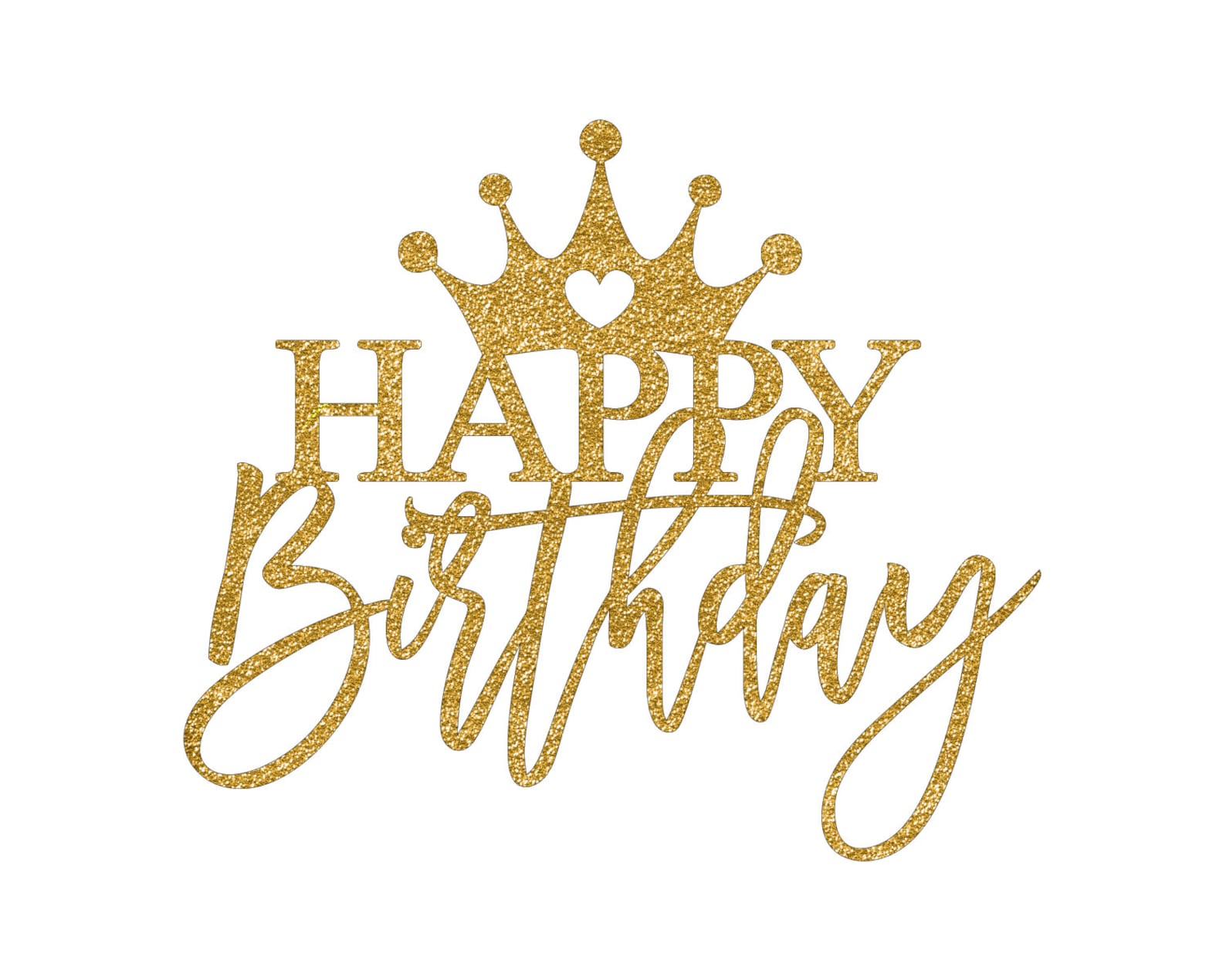 Crown Happy Birthday Topper - Etsy