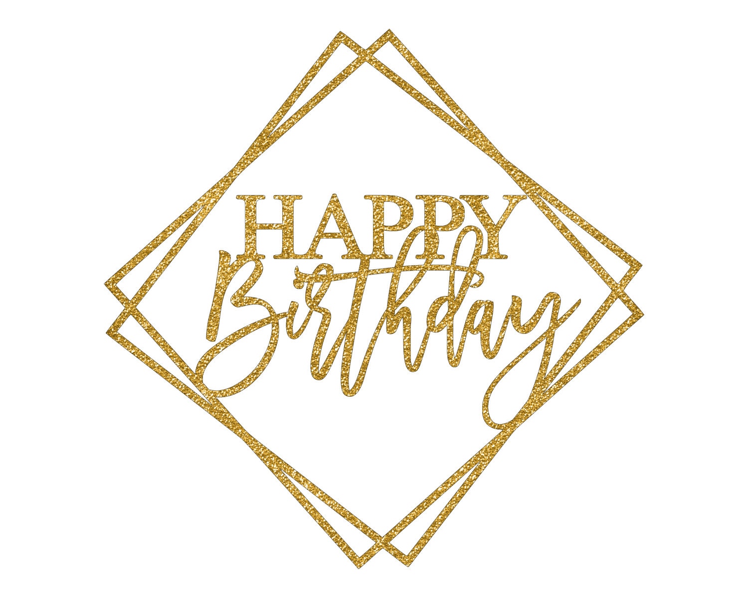 HAPPY BIRTHDAY Diamond Cake Topper**digital Download** - Etsy