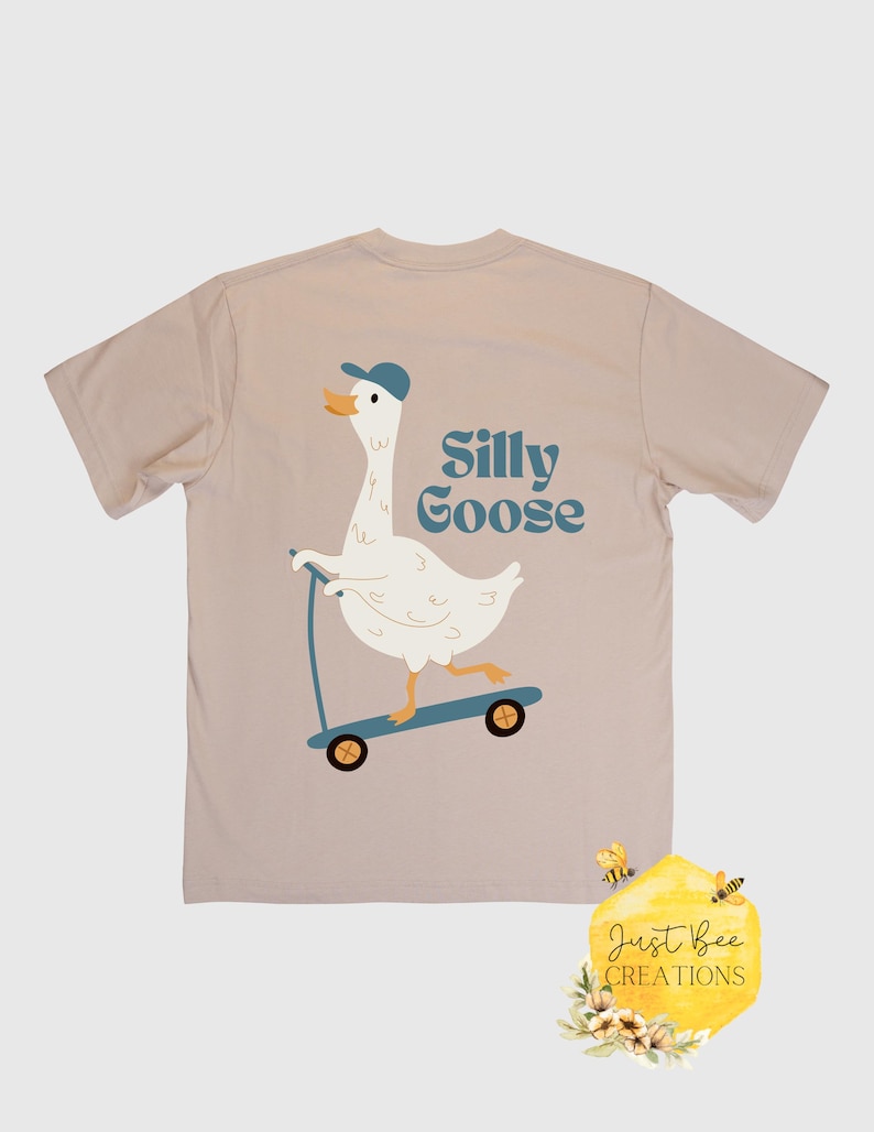 Silly Goose on a Scooter PNG Digital Design Download, Children's Design ...
