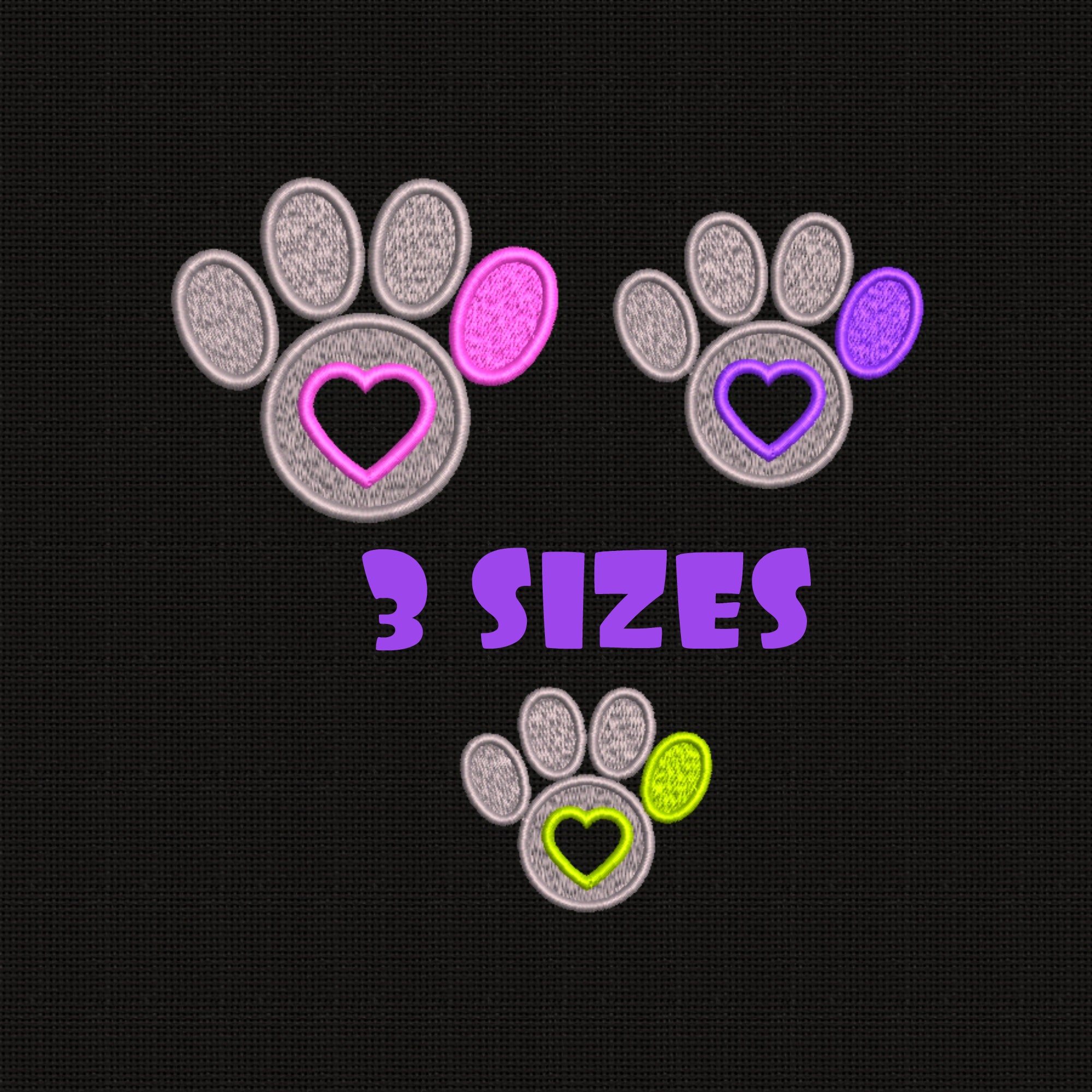 Paws Mini Machine Embroidery Designs 3 Sizes - Etsy