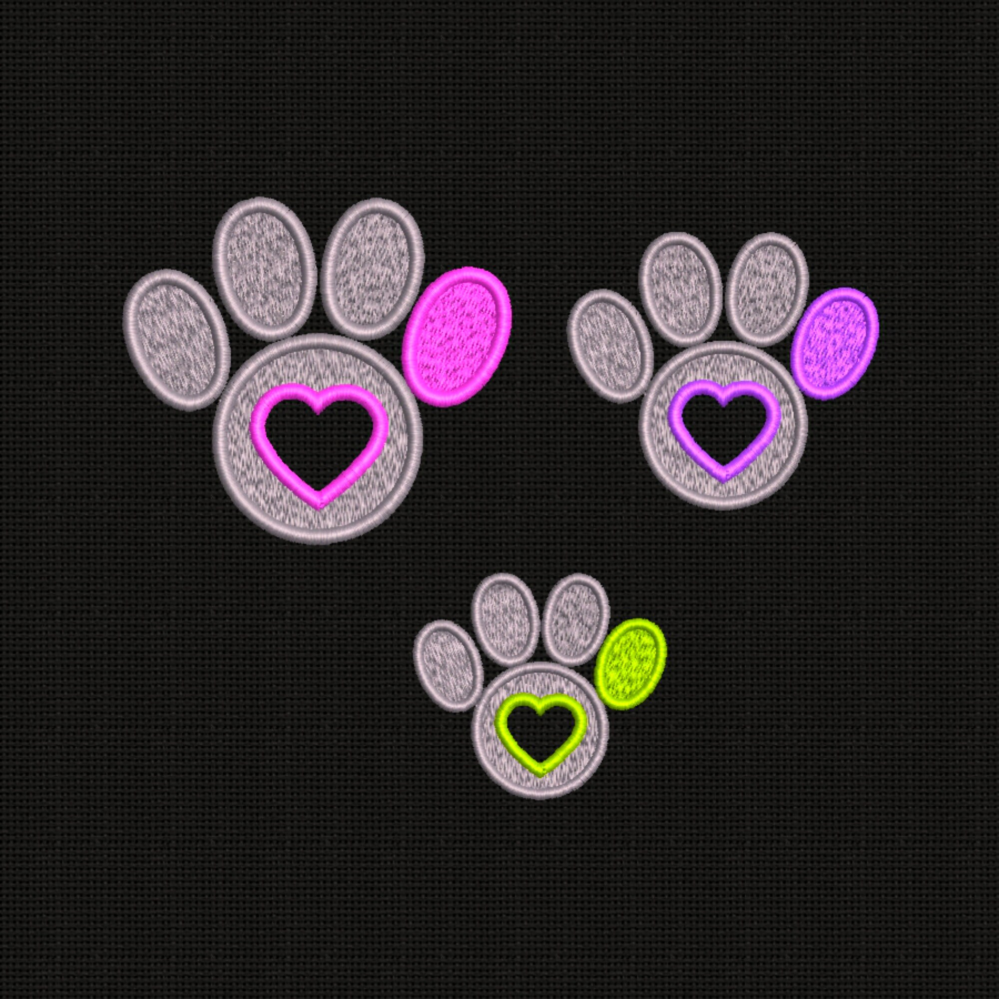 Paws Mini Machine Embroidery Designs 3 Sizes - Etsy