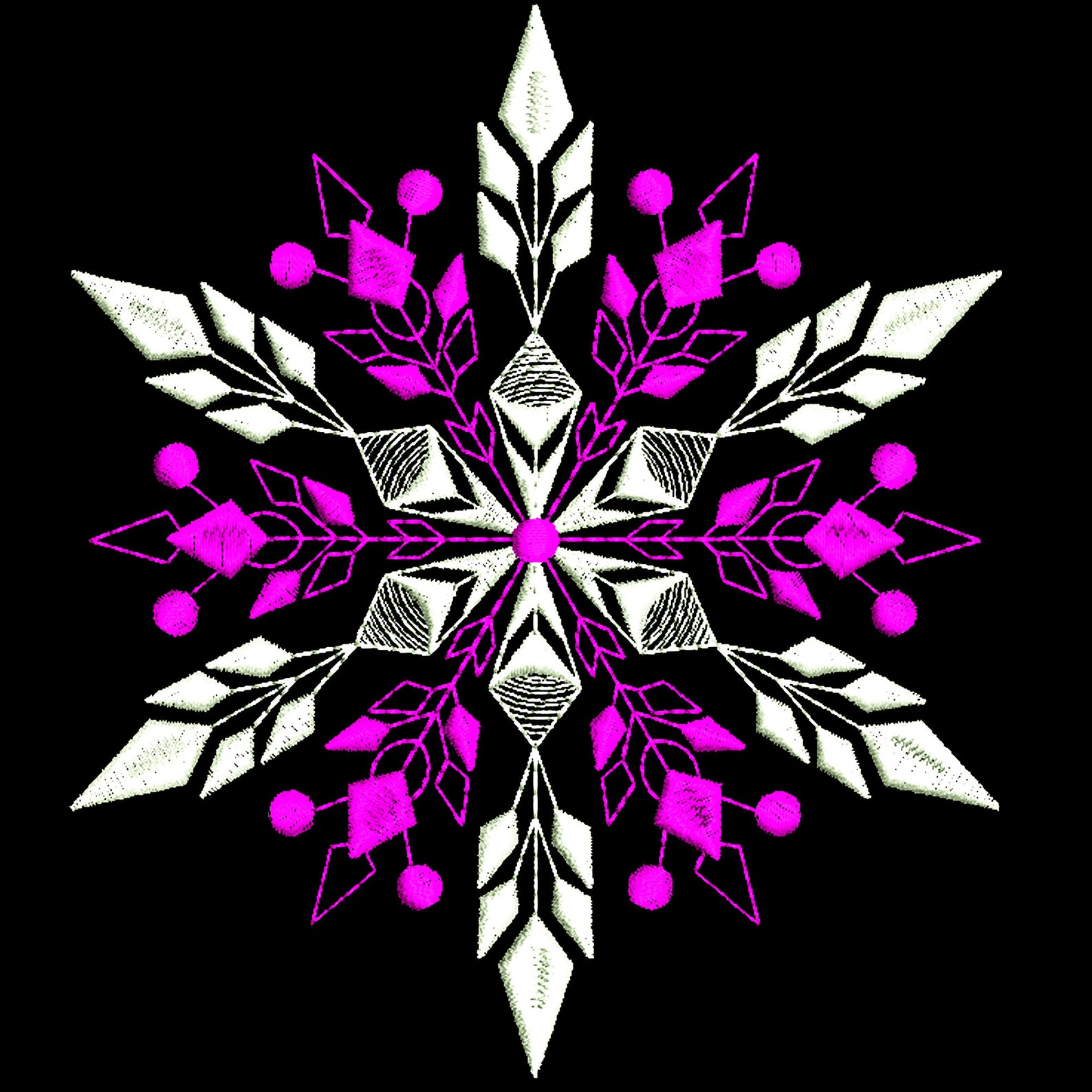 Snowflake Machine Embroidery Design, Snow Embroidery Designs. the ...