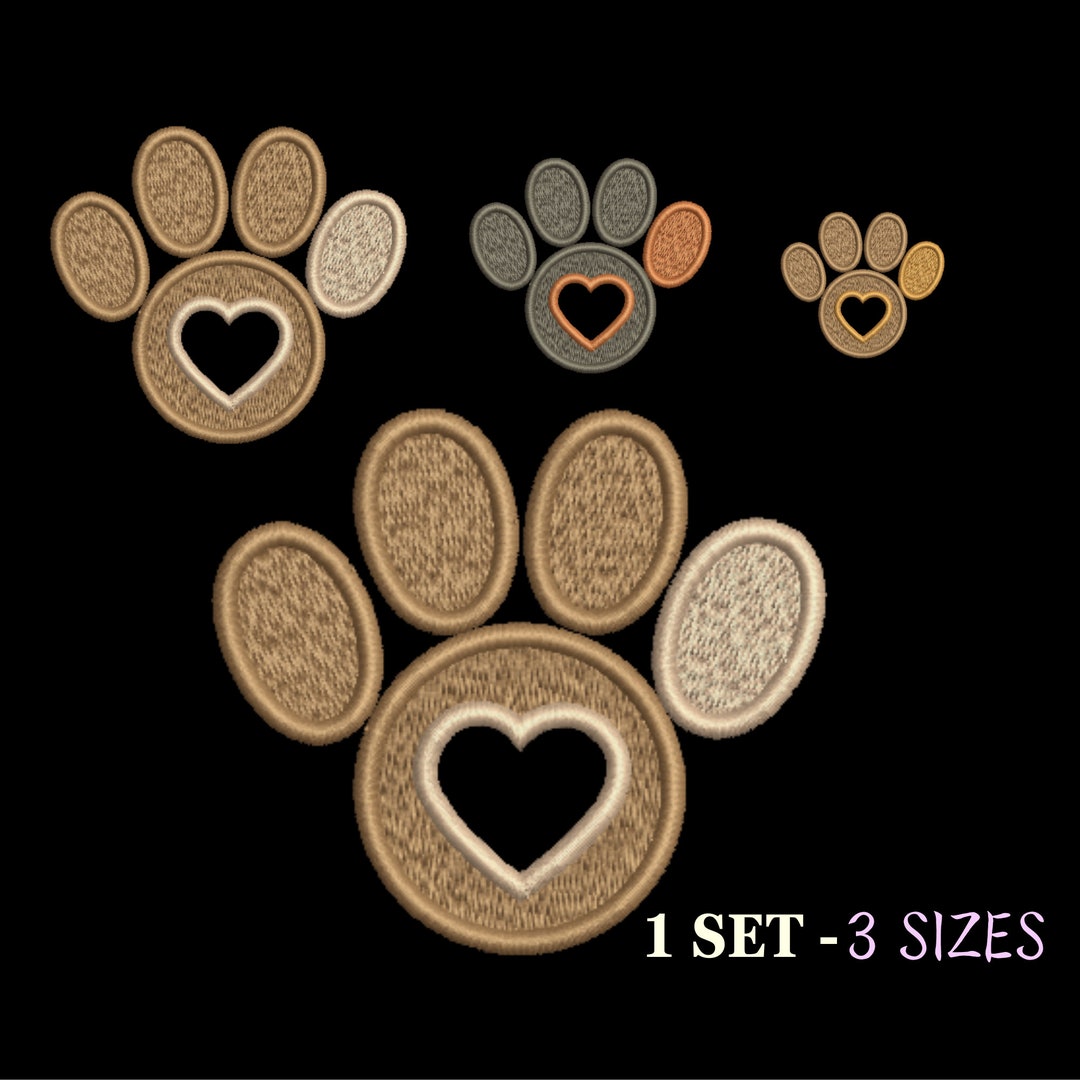 Paws Mini Machine Embroidery Designs 3 Sizes - Etsy