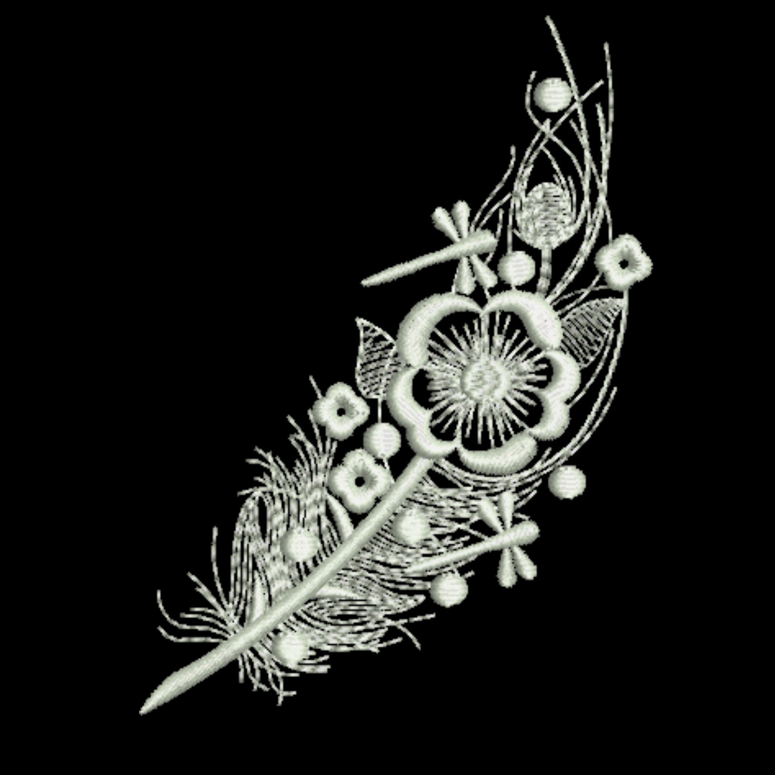 Conception de broderie de plume conceptions de broderie | Etsy