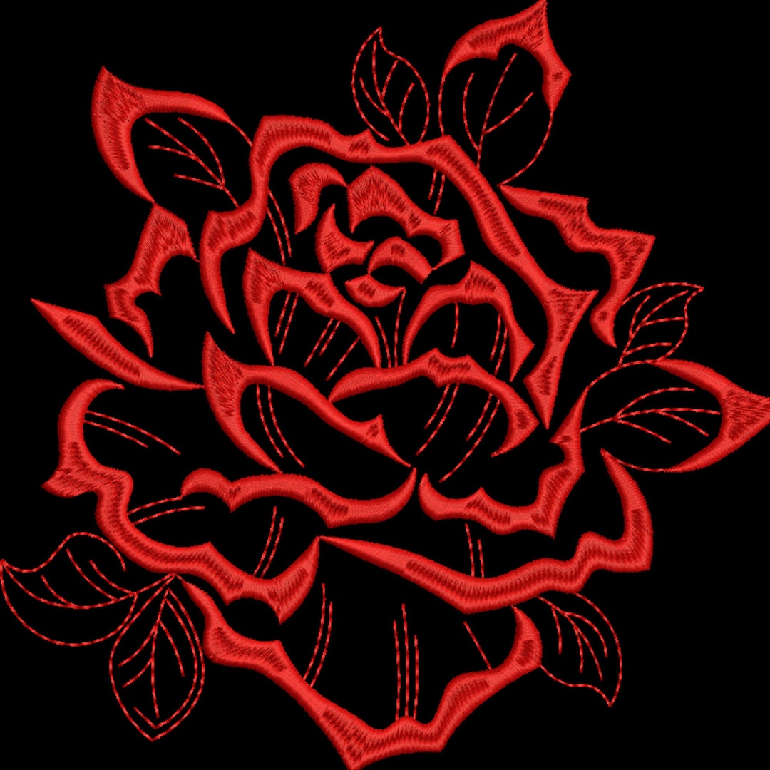 Rose Machine Embroidery Design, Flower Embroidery Designs - Etsy