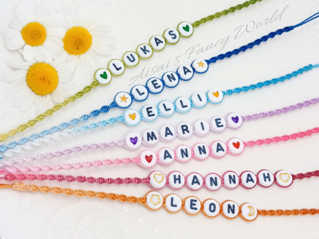 Personalized Name Bracelet, Letter Bracelet, Initial Bracelet, Macrame ...