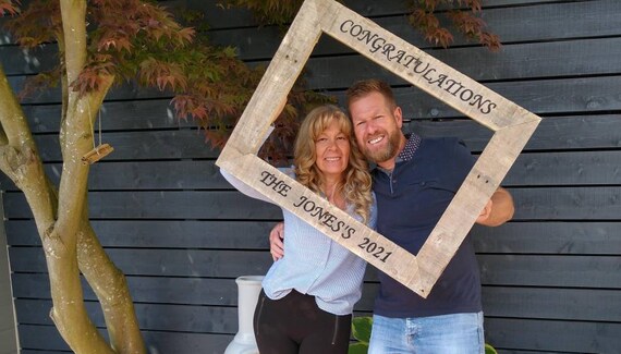 Personalized Selfie Hand Held Frame. Rustic Wedding Frame. - Etsy