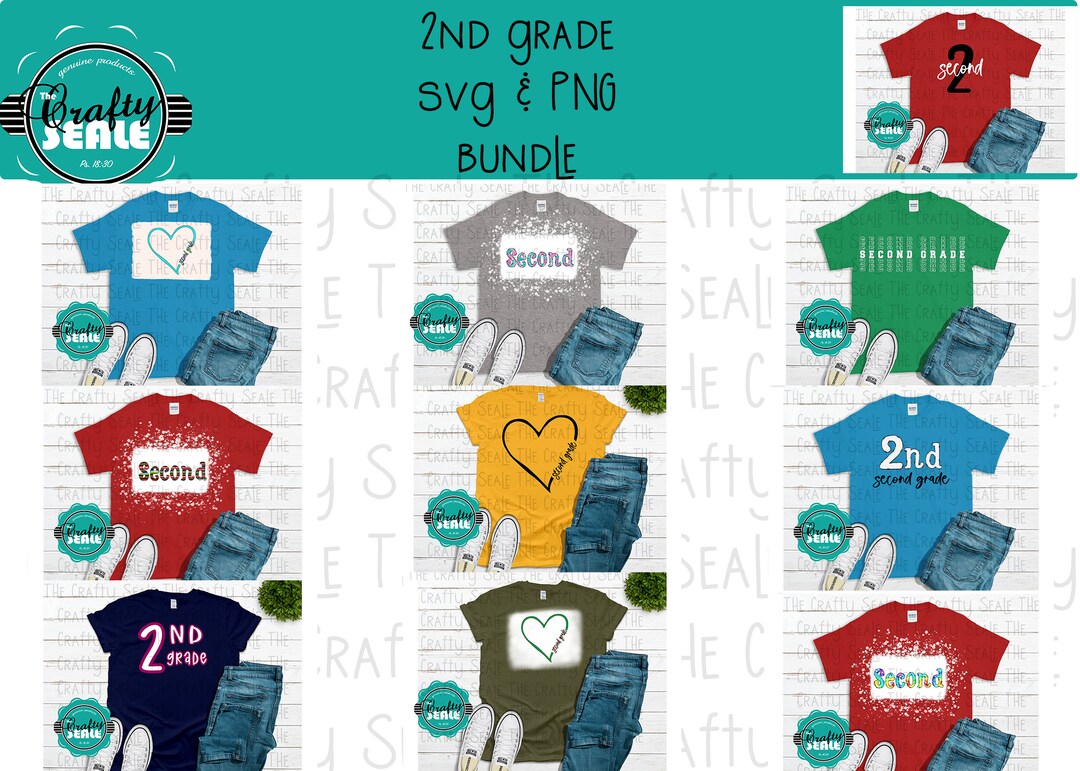 2do segundo grado png svg sublimación archivos de corte diseños de ...
