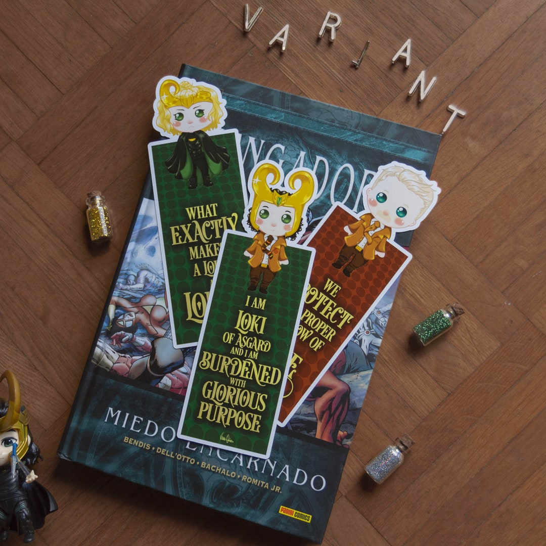 Wanda Vision Loki M A R V E L Silhouette Bookmarks Magnetic Bookmarks ...