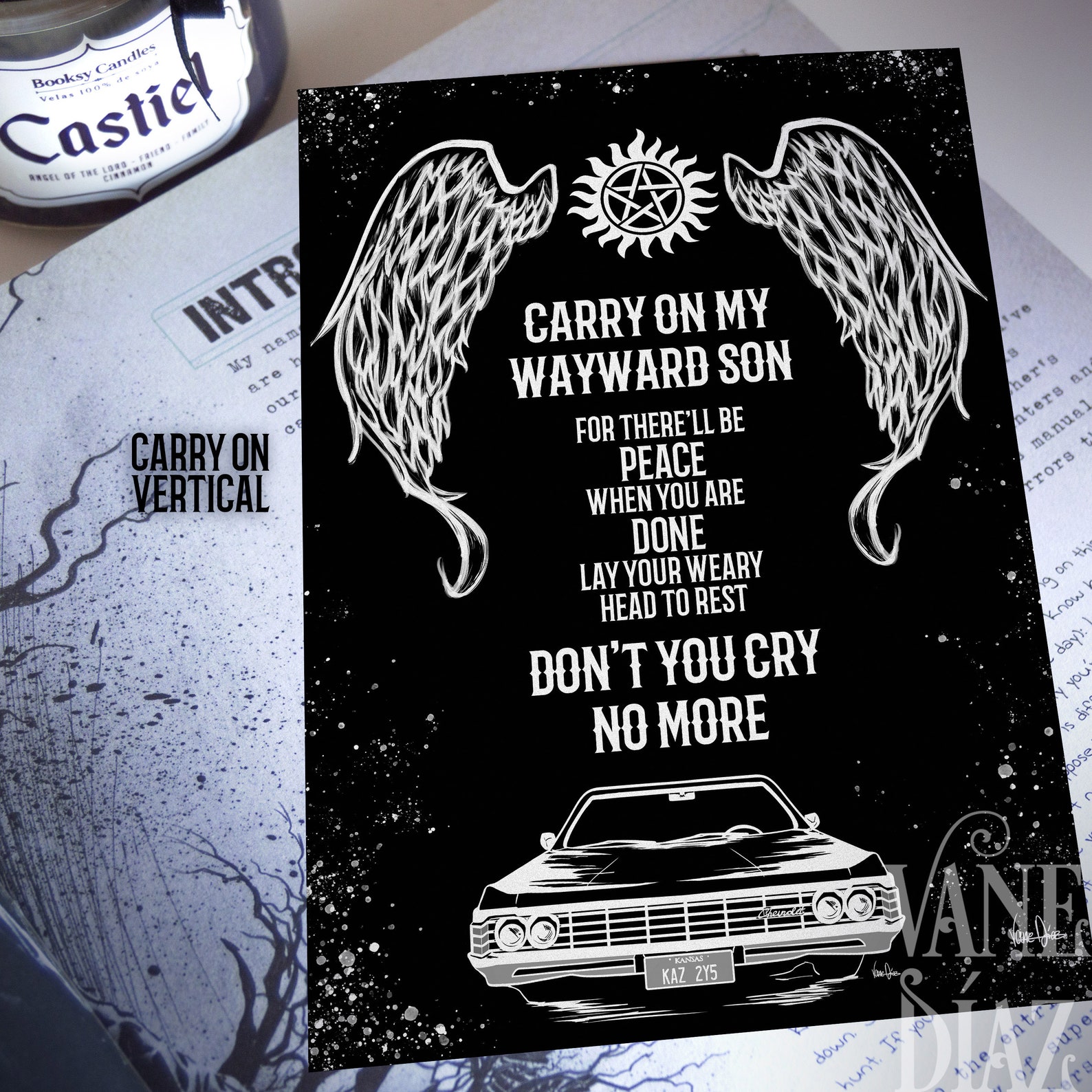 Supernatural Art Prints Silver Paper - Etsy