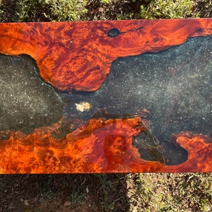 Redwood Burl Galaxy Epoxy Table Top, Epoxy Galaxy, Stars, Epoxy Art ...
