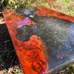 Redwood Burl Galaxy Epoxy Table Top, Epoxy Galaxy, Stars, Epoxy Art ...