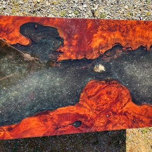 Redwood Burl Galaxy Epoxy Table Top, Epoxy Galaxy, Stars, Epoxy Art ...