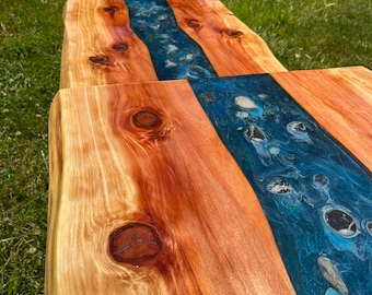 Custom Live Edge Epoxy River Tables, Epoxy Art, Boho Decor, Coffee ...