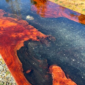 Redwood Burl Galaxy Epoxy Table Top, Epoxy Galaxy, Stars, Epoxy Art ...