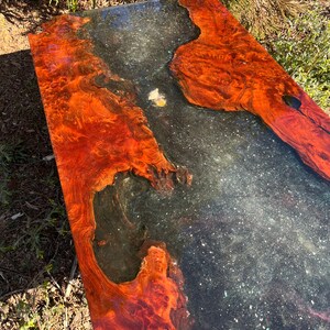 Redwood Burl Galaxy Epoxy Table Top, Epoxy Galaxy, Stars, Epoxy Art ...