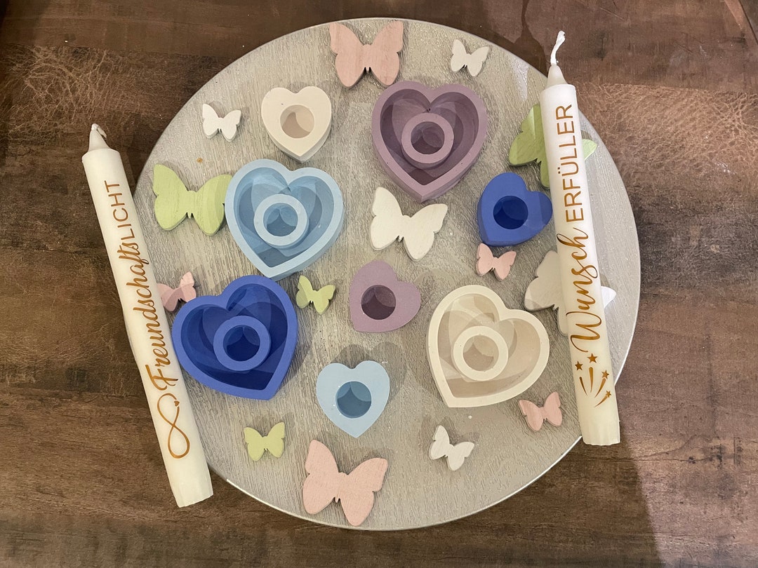 Kerzenständer Stabkerze Herz Raysin - Etsy.de