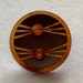 Vintage Transparent Amber Plastic Button, Two Colored Rhinestones ...