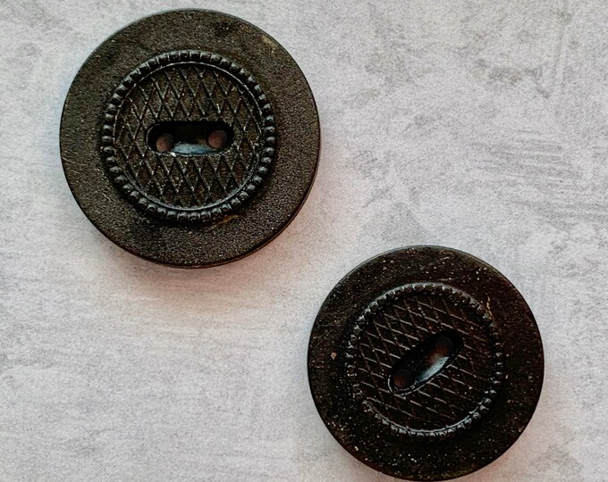 Pair of Antique Goodyear Rubber Buttons ~ Backmark N.r.co. Goodyear's P ...