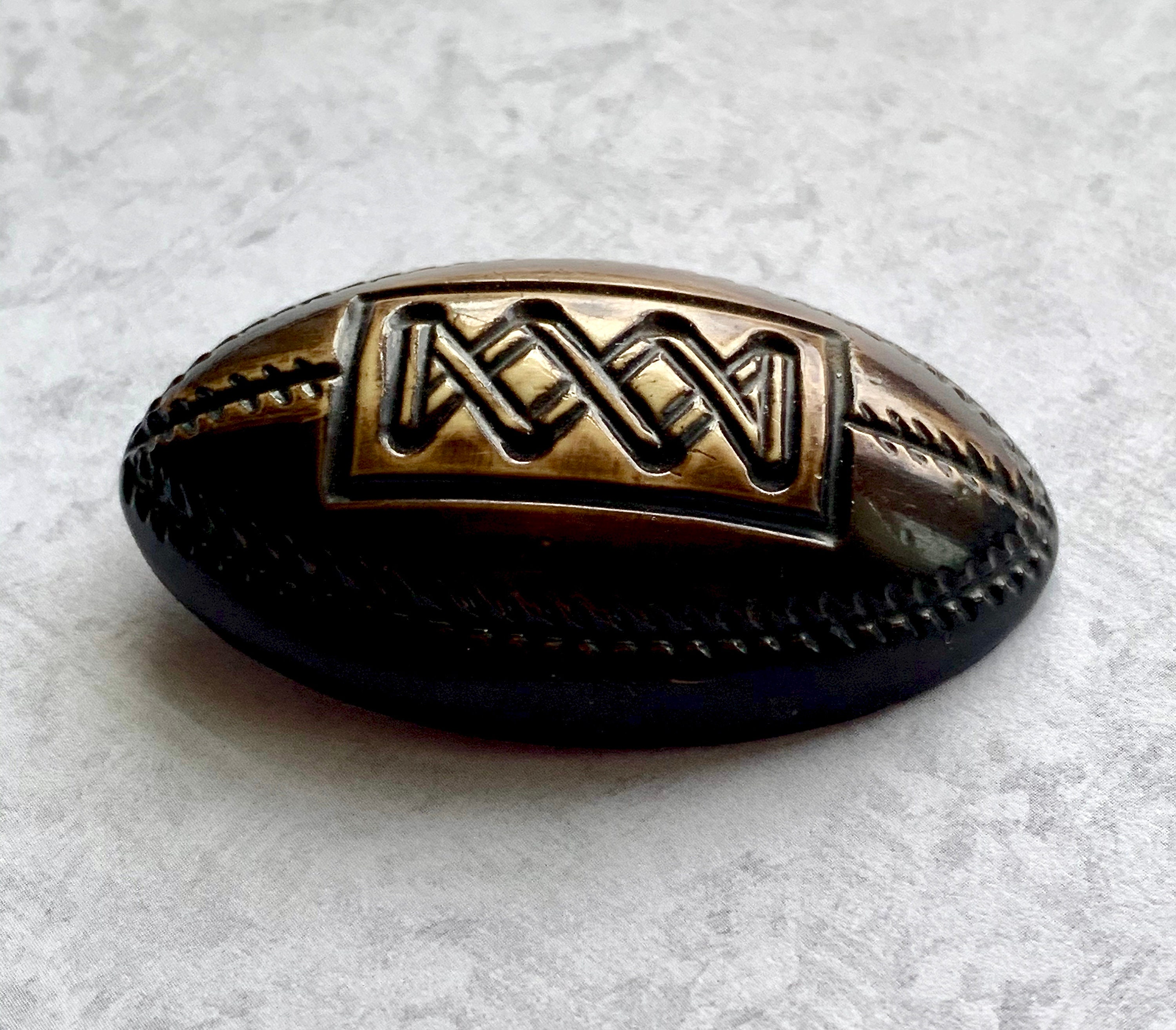 Vintage Football Button: Buffed Celluloid Sports Button (2", 1930s) - Etsy
