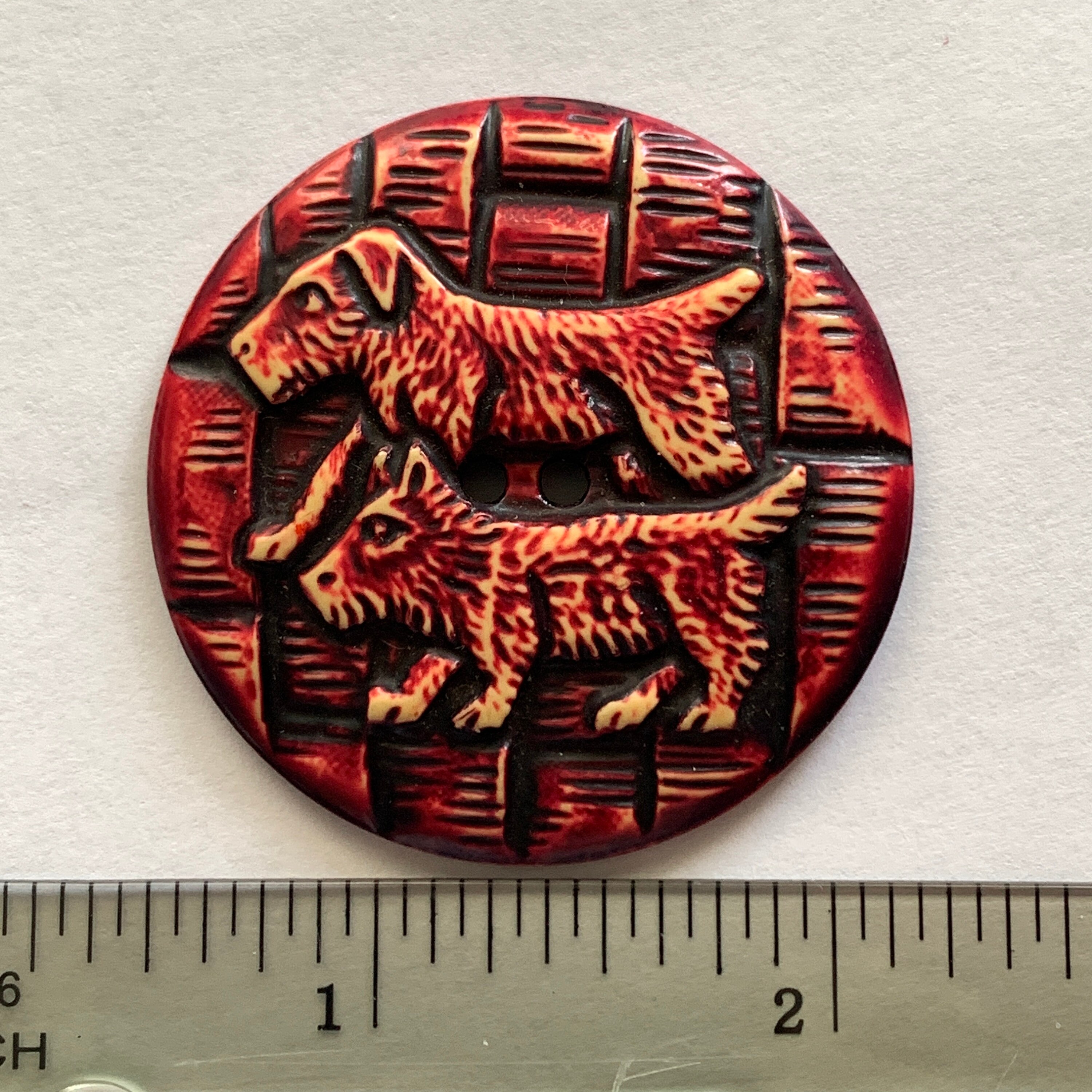 Large Vintage Celluloid Scottie Dogs Button 1 Piece 30's - Etsy