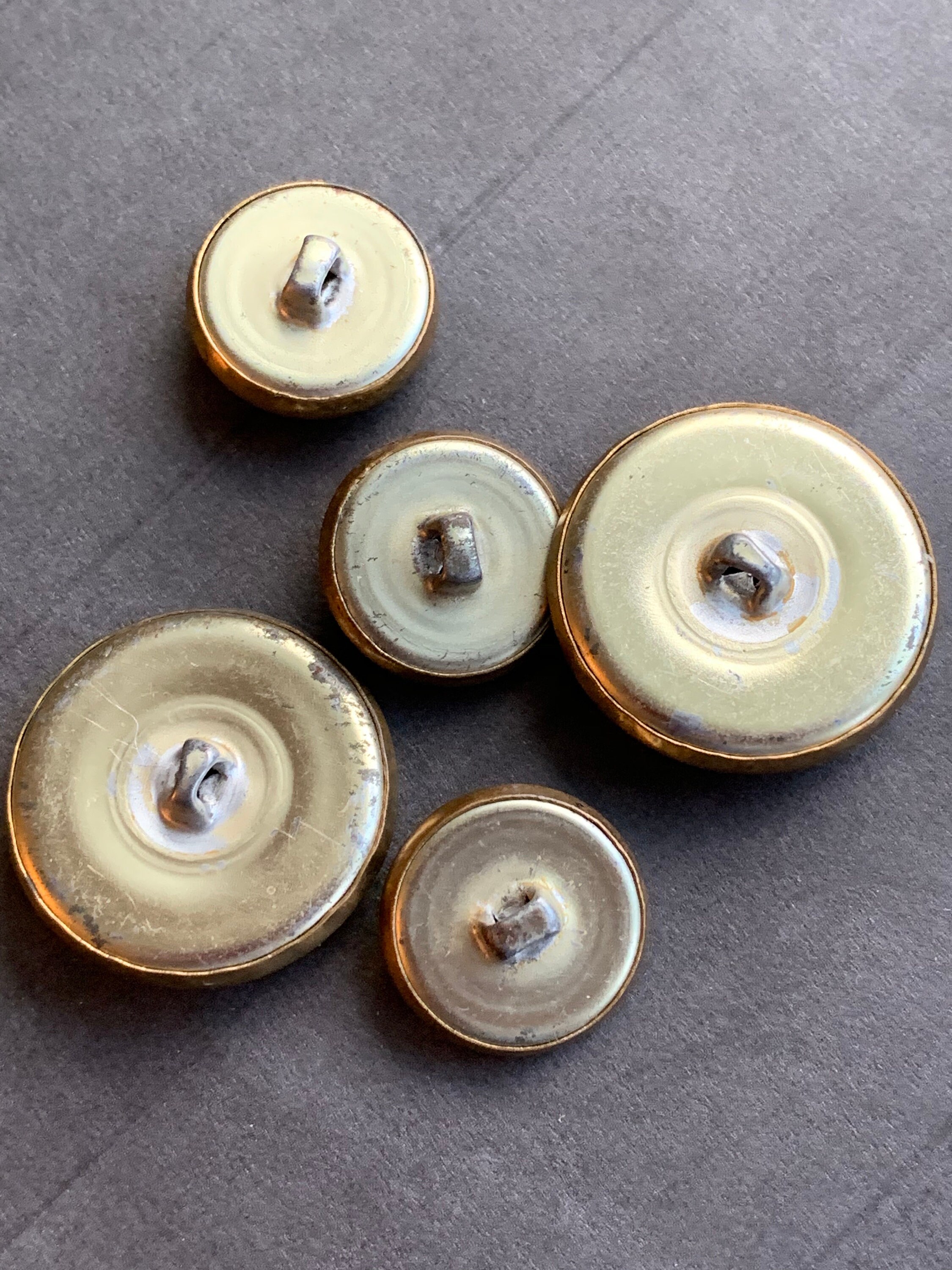 5 Vintage Metal Mirror Buttons Twinkle Buttons Craft Sewing - Etsy
