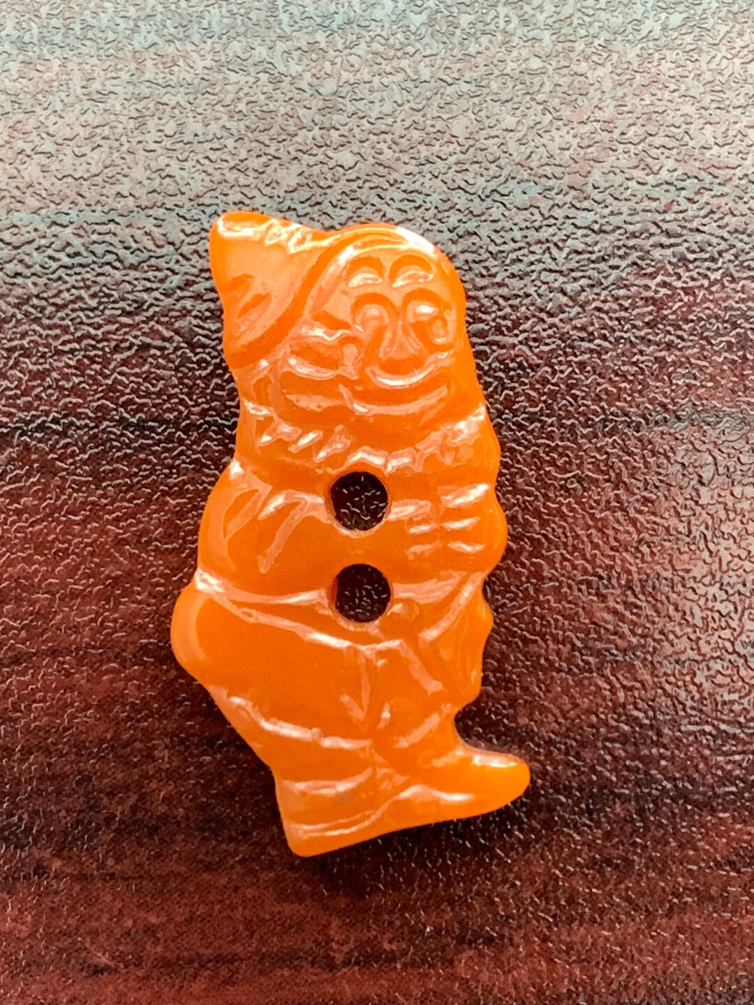 Vintage Orange Bakelite Snow White's Dwarf Button Fairy Tale Button, 1 ...