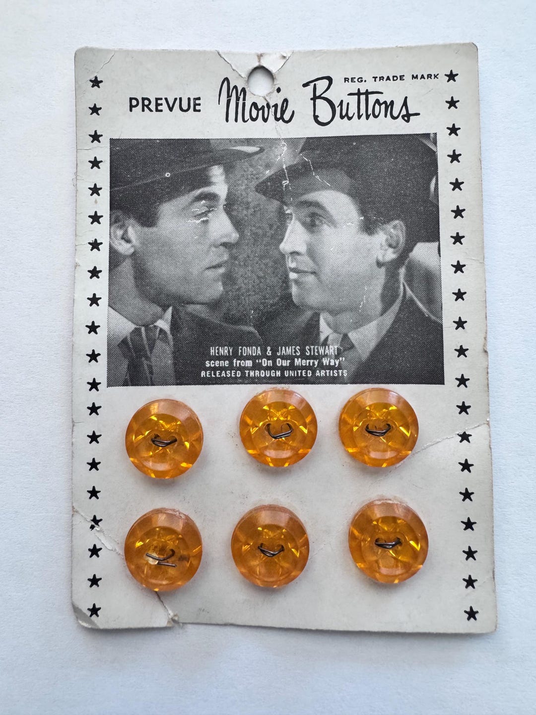 Vintage 1940s Prevue Movie Buttons – Henry Fonda & James Stewart - Etsy