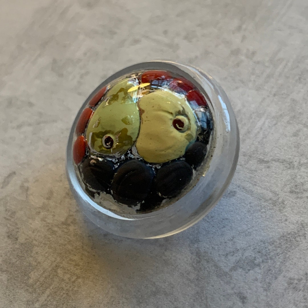 Vintage Clear Glass Fruit Button: Reverse Intaglio Pictorial (7/8") - Etsy