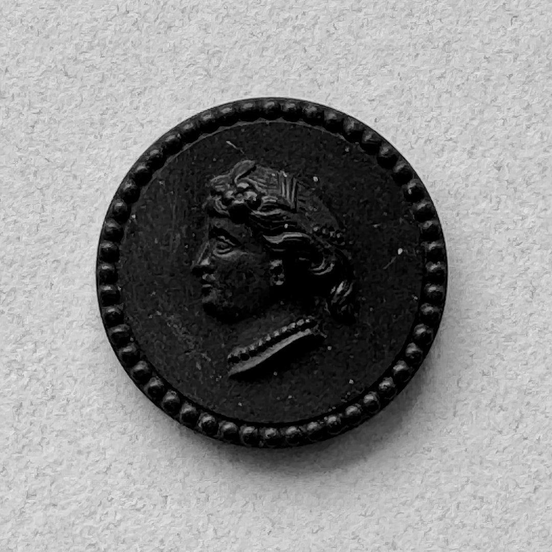 Antique Goodyear Rubber Button, Backmark Button, the Cameo Lady Button ...