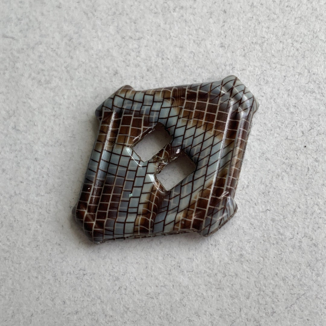 Unique Vintage Art Deco Celluloid Button, Paper Thin Button, 1 - 3/16 ...