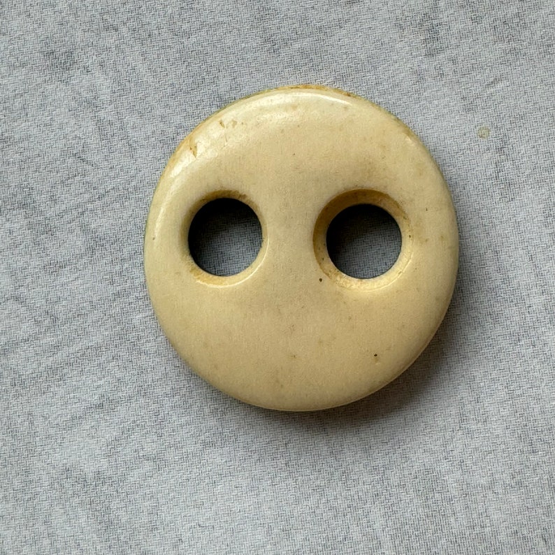 Vintage Painted Bone Button, Girl With Glasses, Painted Face Button ...