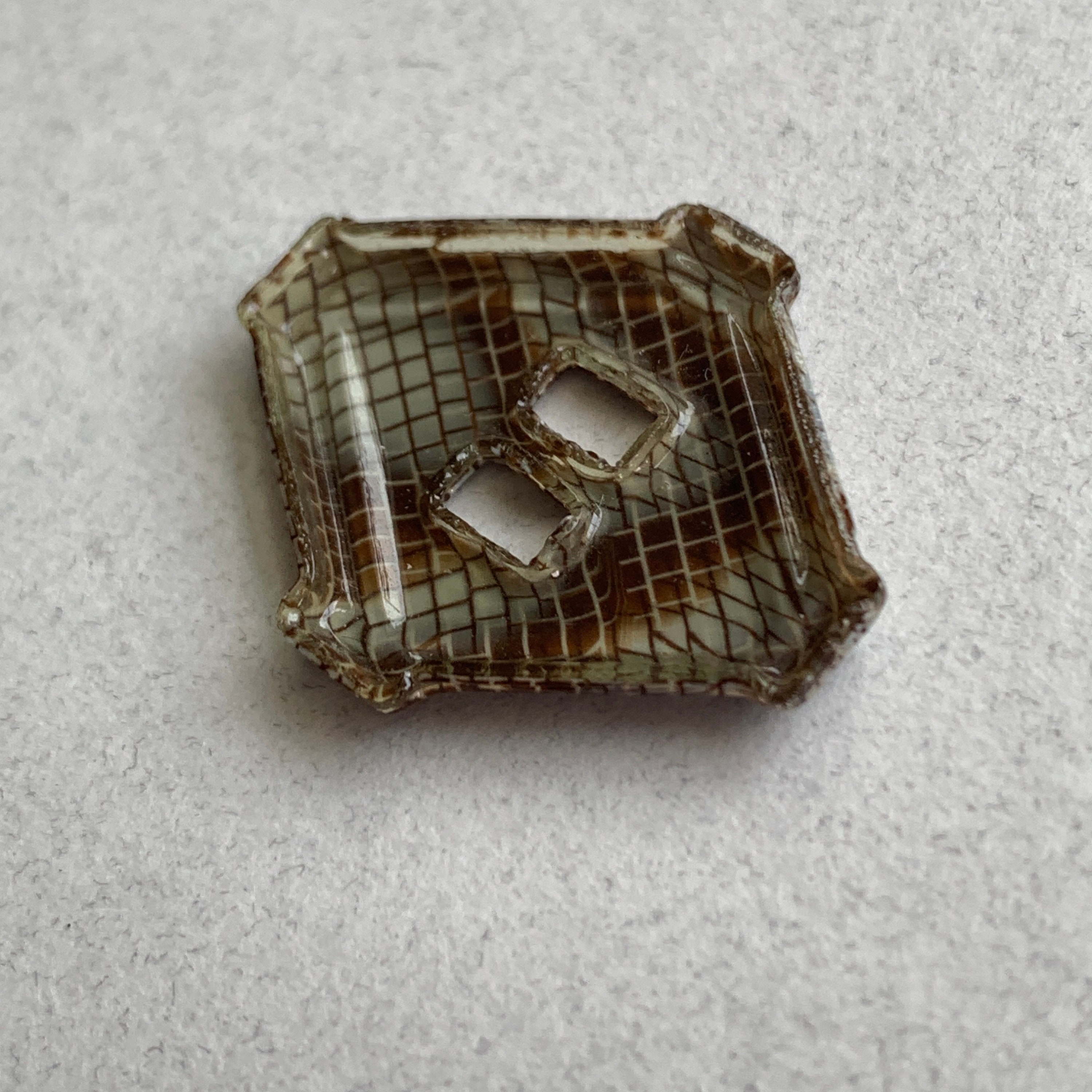 Unique Vintage Art Deco Celluloid Button, Paper Thin Button, 1 - 3/16 ...