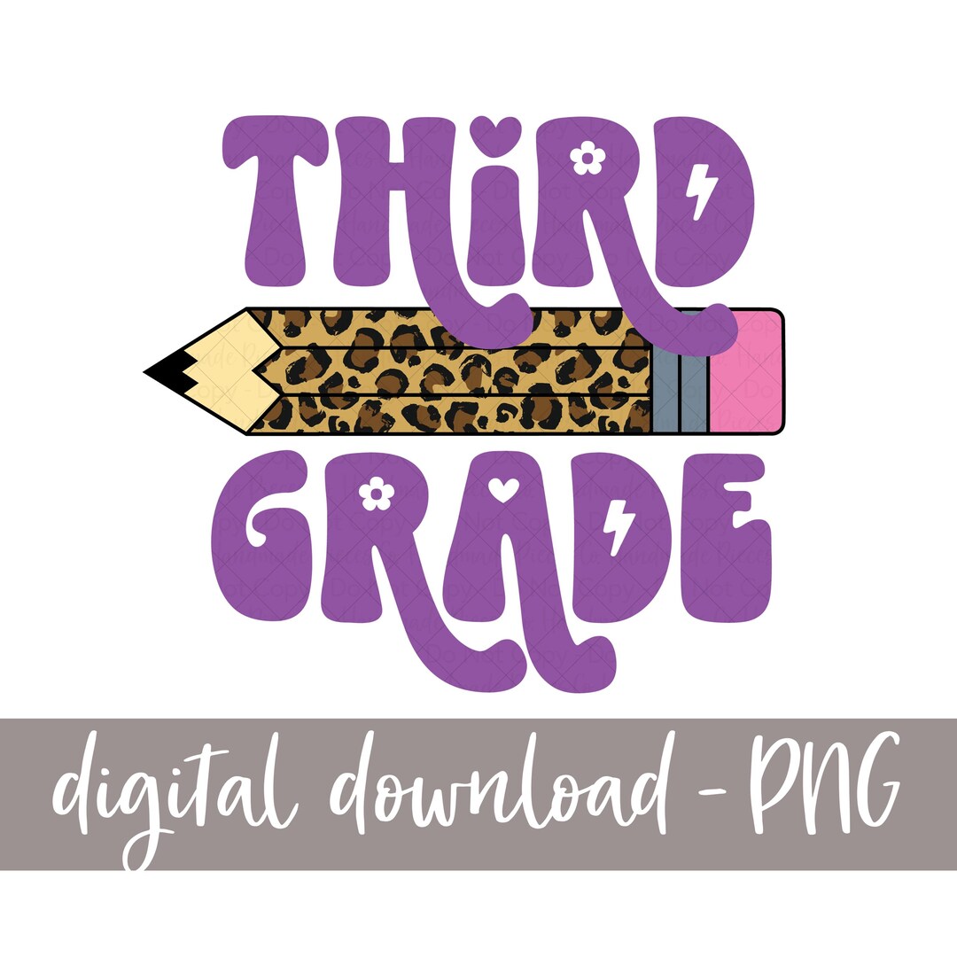 Third Grade PNG, Back to School PNG, School PNG, Grade School File ...