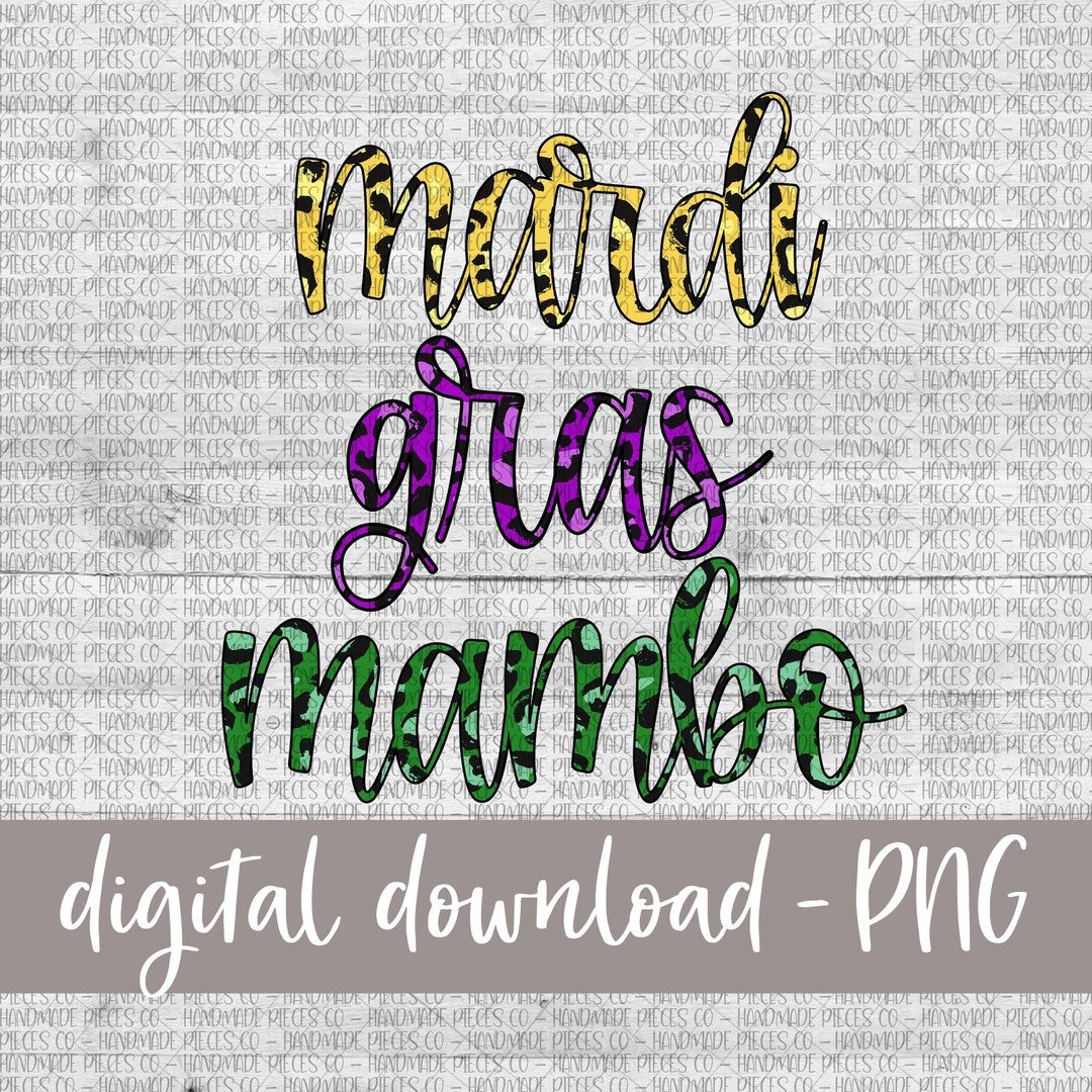 Mardi Gras Mambo PNG, Mardi Gras PNG, Leopard Print, Mardi Gras, New ...