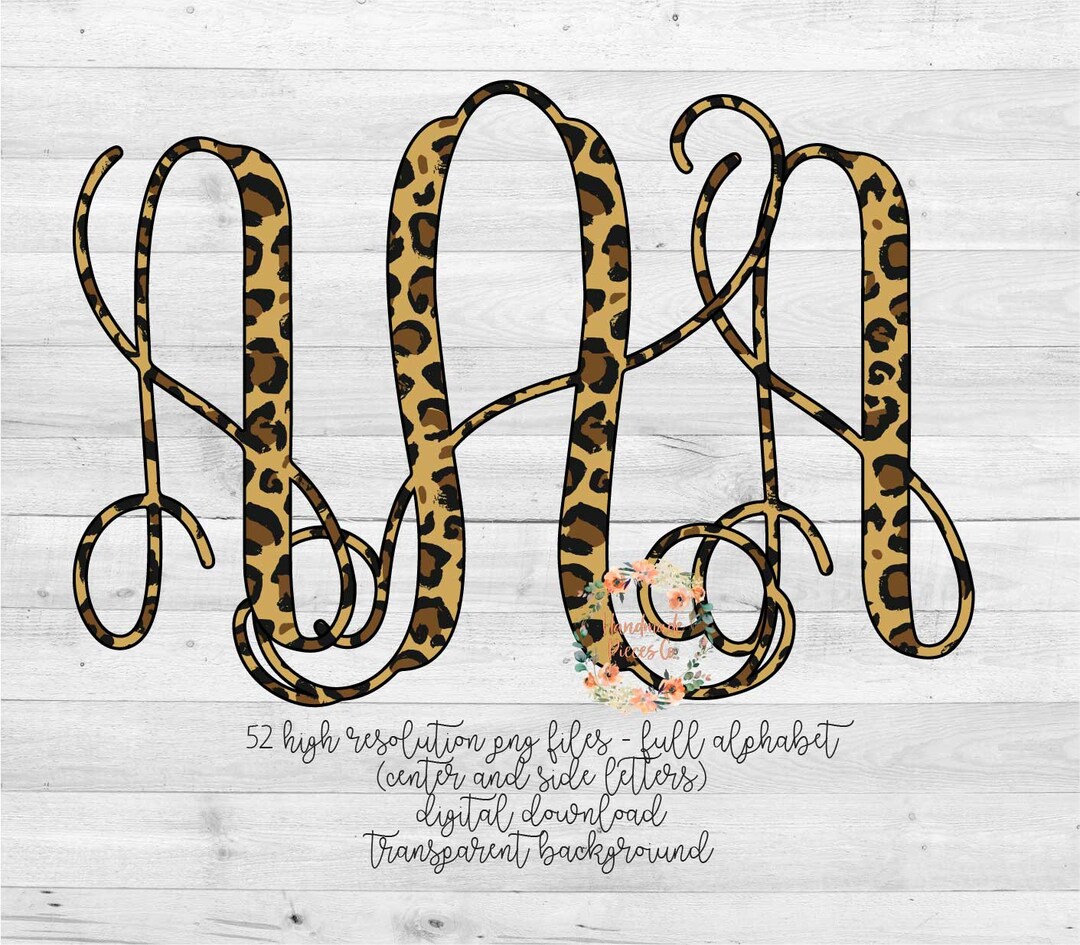 Leopard Script PNG, Leopard Print, Full Alphabet, Digital Download ...