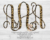 Leopard Script PNG Leopard Print Full Alphabet Digital - Etsy