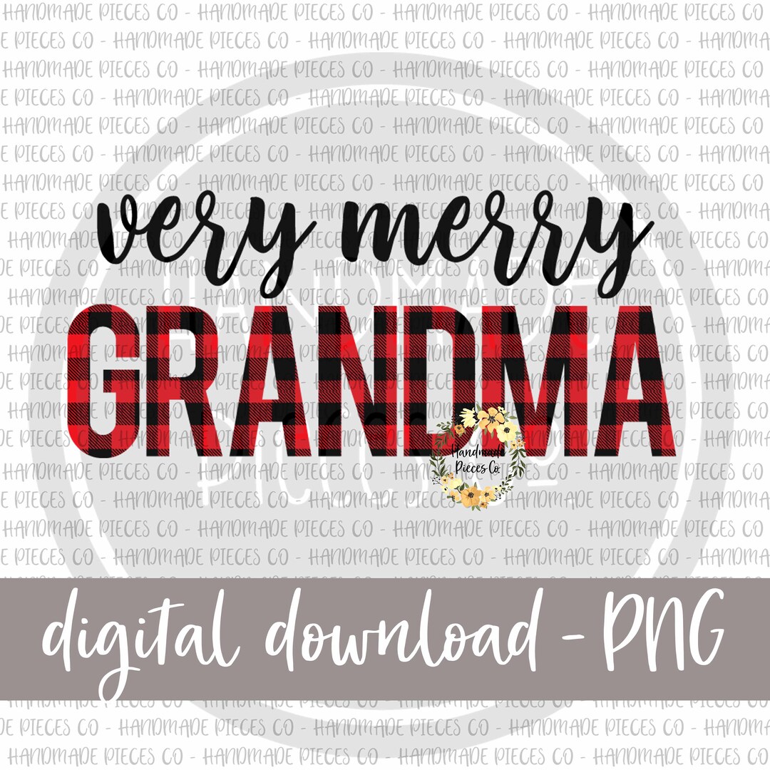 Very Merry Grandma PNG Christmas File Christmas PNG - Etsy