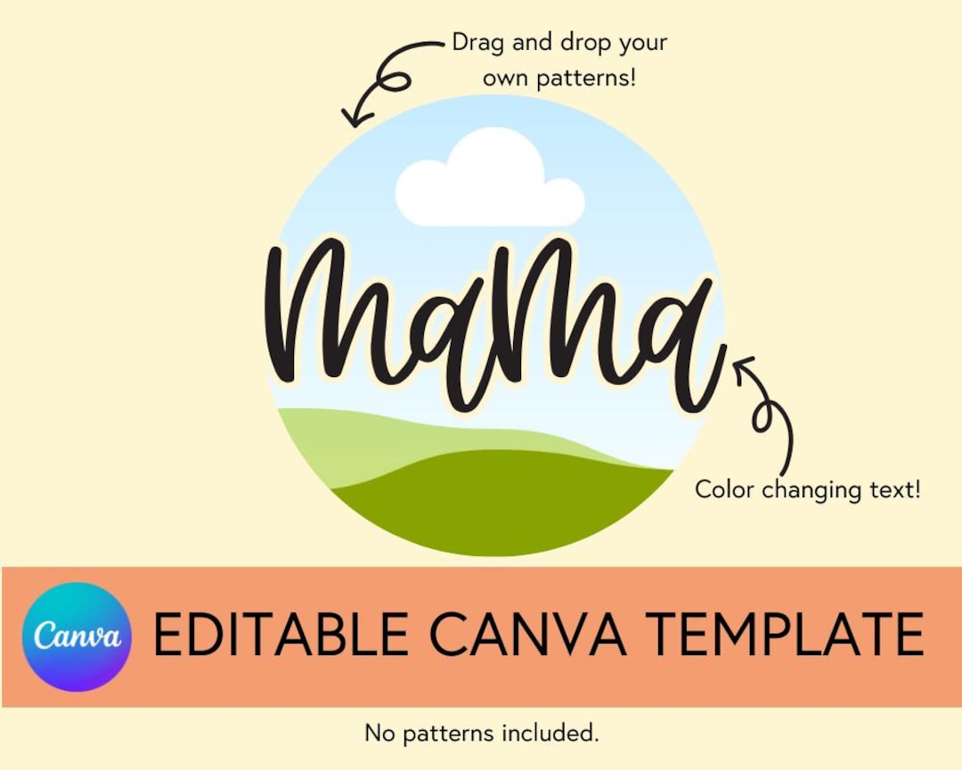 Mama Canva Template, Mama PNG, Mother's Day Gift, Mother's Day Canva ...