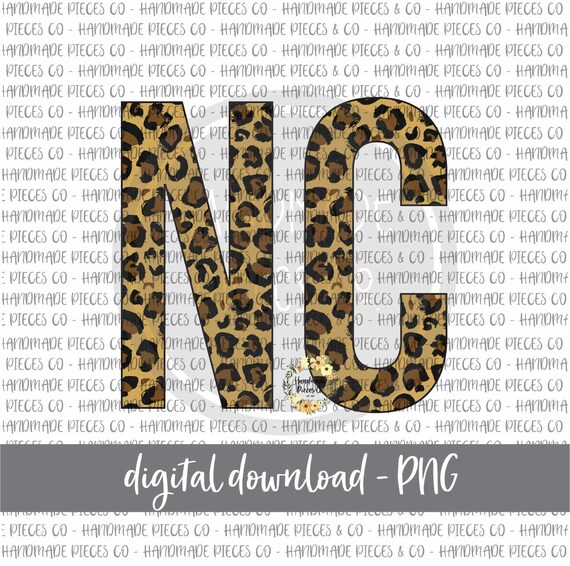 North Carolina Leopard Print Sublimation File NC State - Etsy