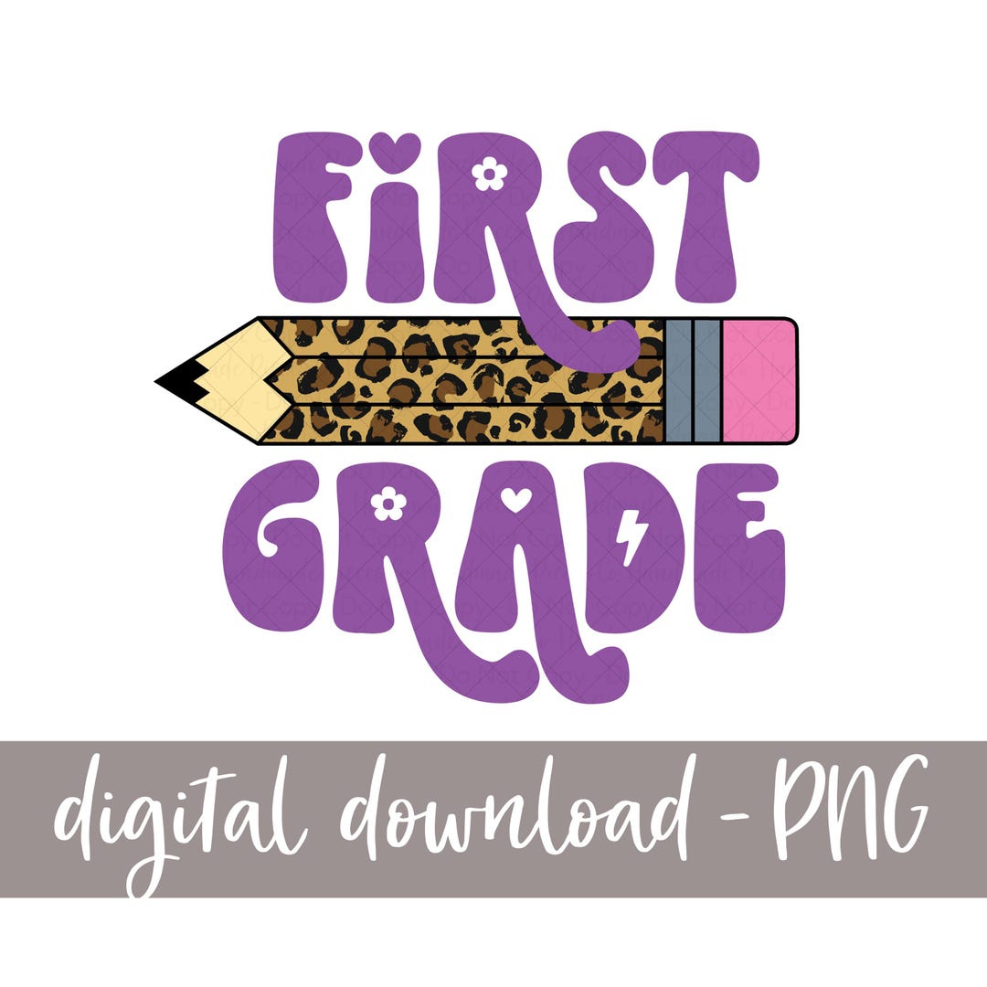 First Grade PNG, Back to School PNG, Grade School File, Teacher File ...