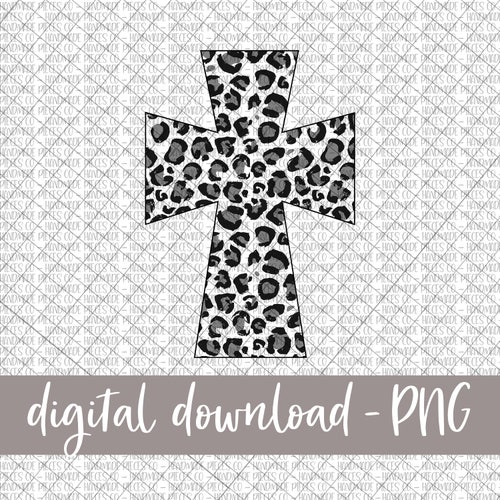 Leopard Print Cross SVG Easter Cut File Christian Design - Etsy