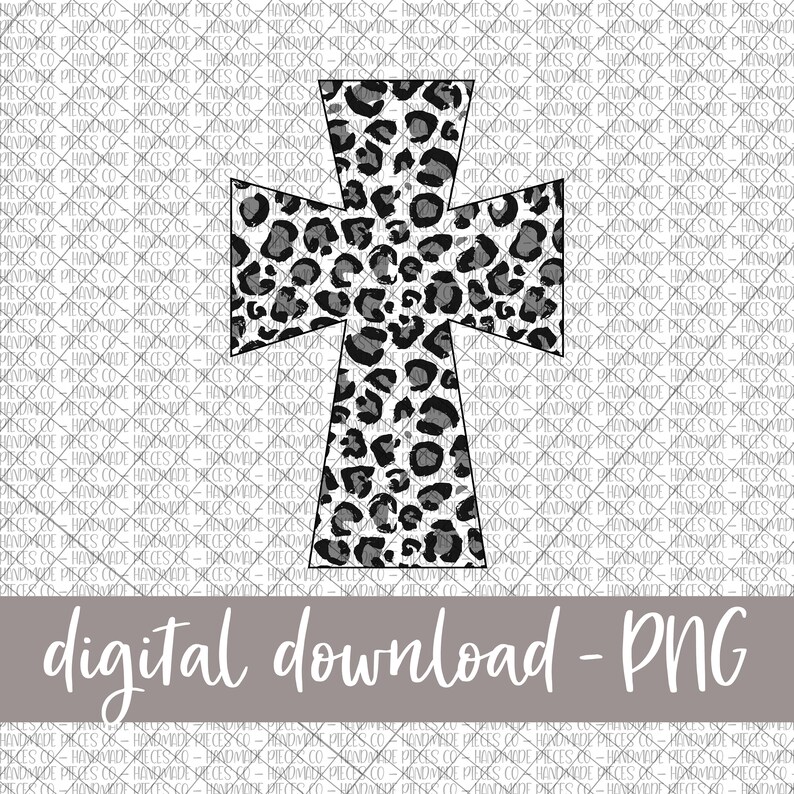 Cross PNG Leopard Cross PNG Snow Leopard Print Easter - Etsy