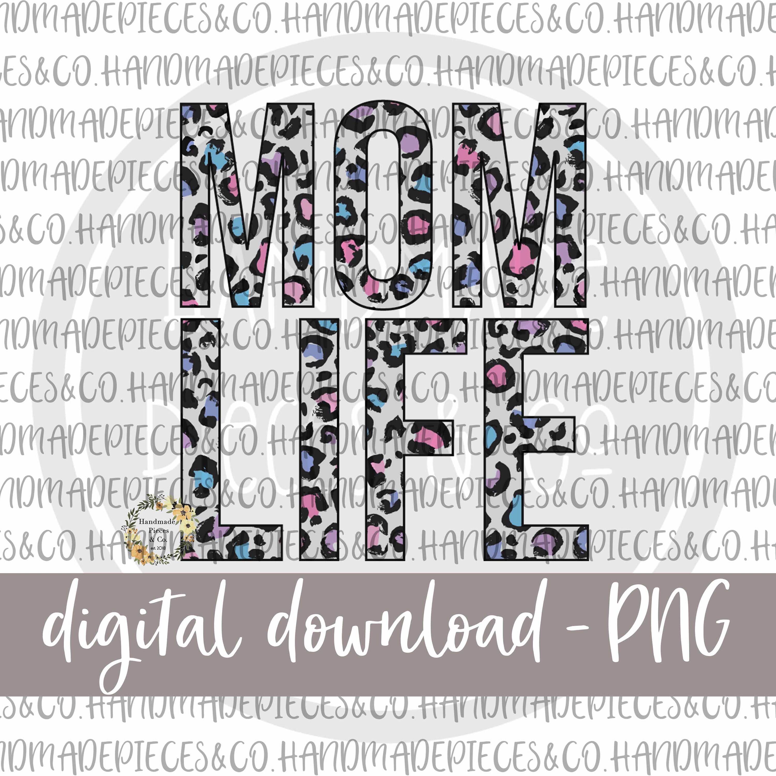 Mom Life Leopard Spring Pastel PNG Mama Sublimation File | Etsy