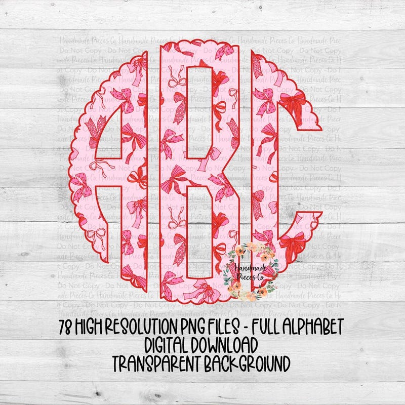 Bow Monogram - Etsy
