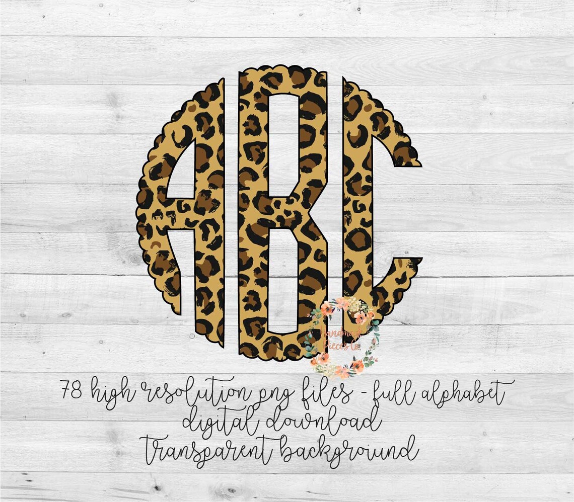 Leopard Monogram Alphabet PNG Leopard Monogram Leopard - Etsy