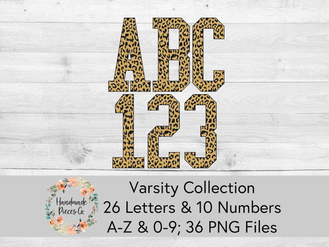 Cheetah Alphabet and Number Set, Varsity Letters and Numbers, Numbers ...