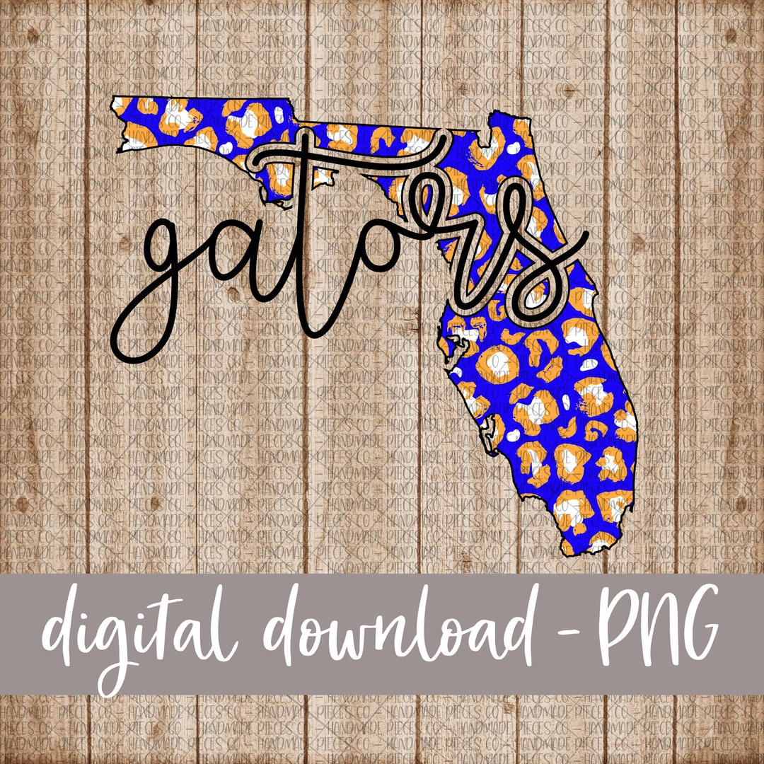 Gators PNG, Florida, Leopard Print, Sublimation PNG, School Spirit ...