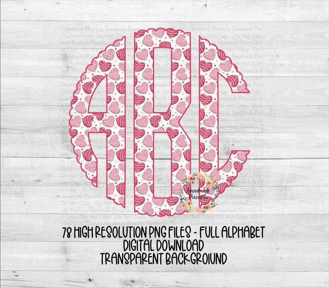 Valentine's Heart Snack Cake Monogram, Snack Cake Monogram, Valentine's ...